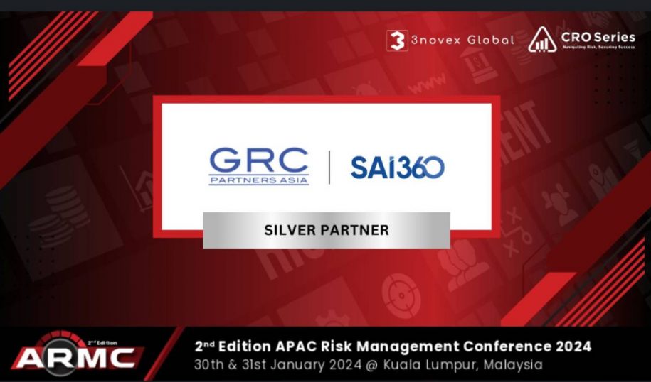 GRC Partners Asia and SAI360 are proud sponsors at the upcoming APAC Risk Management Conference ...